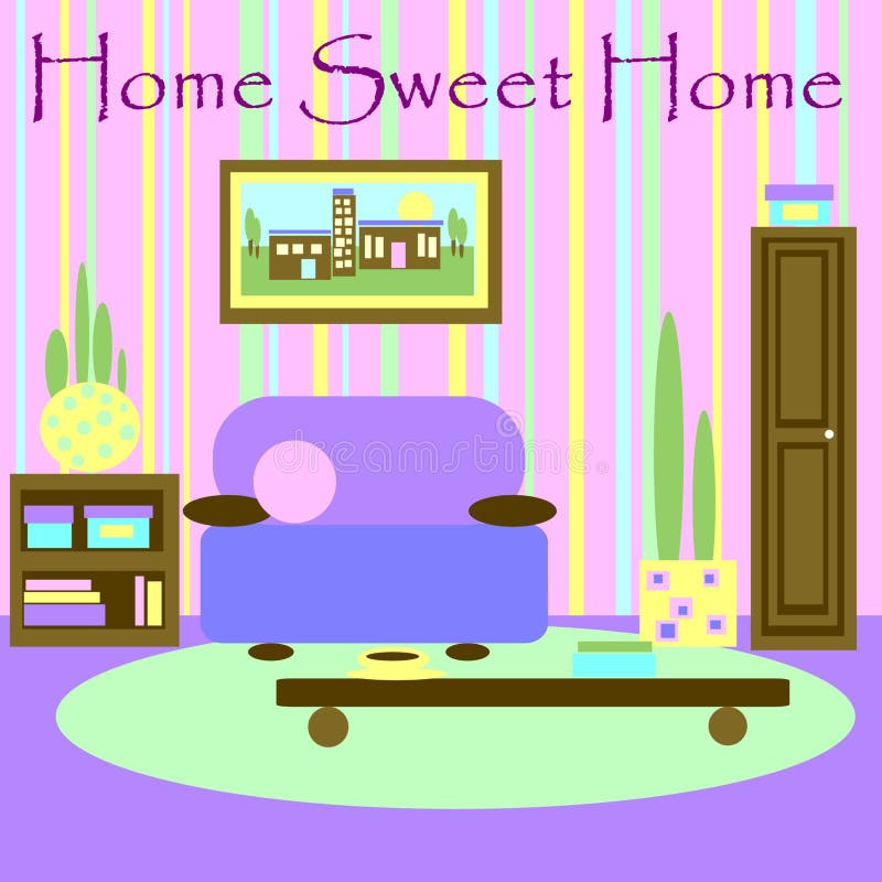 HOME doce Home ilustração do vetor. Ilustração de fundo - 6278984