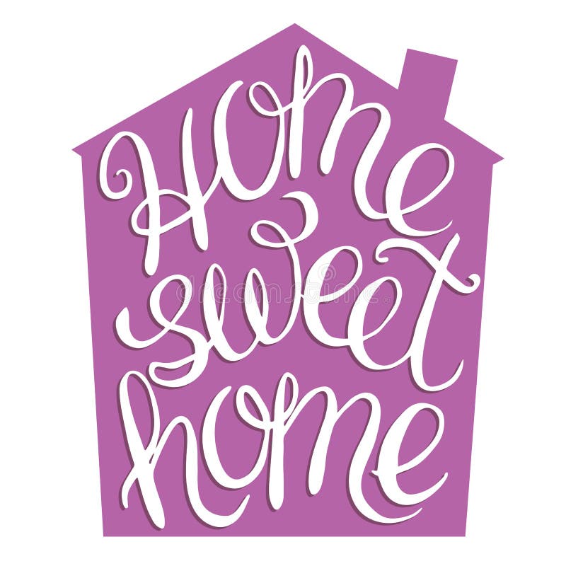 HOME doce Home ilustração do vetor. Ilustração de projeto - 70574803