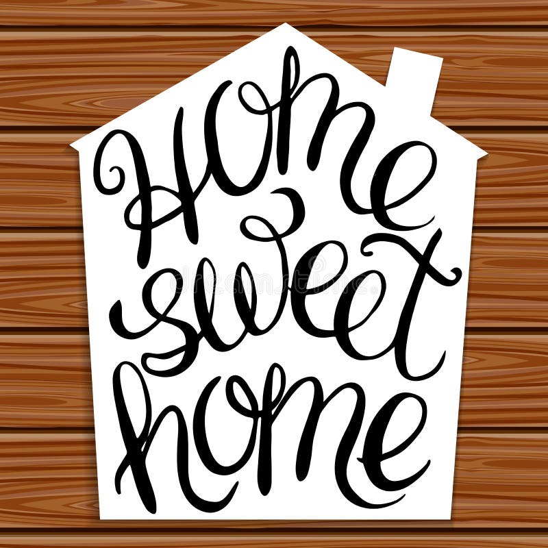 HOME doce Home ilustração do vetor. Ilustração de certificado - 70575059