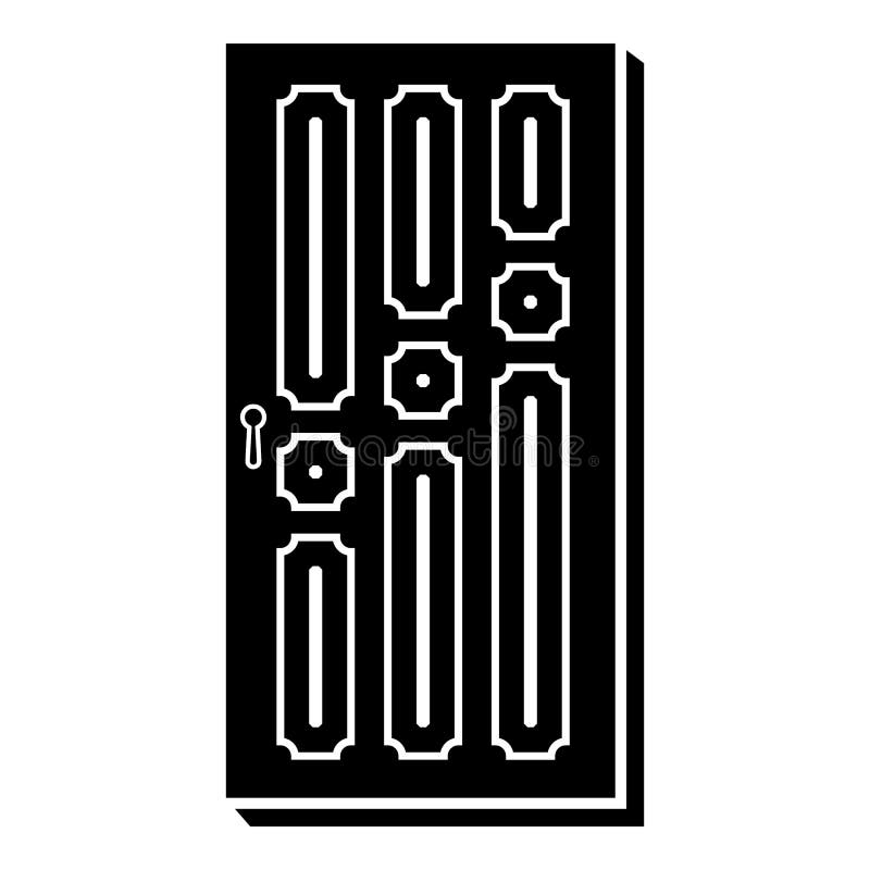Home Door Icon, Simple Style Stock Vector - Illustration of doorway ...