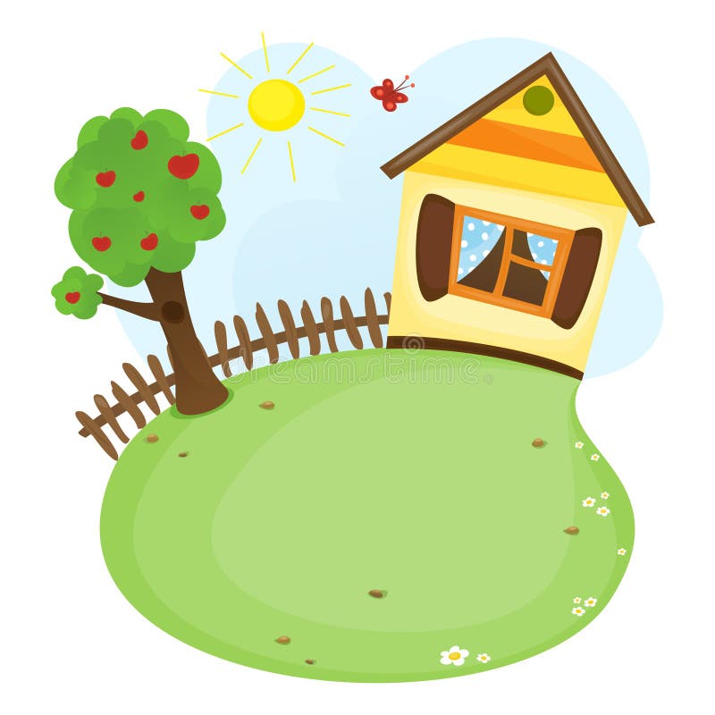 HOME dos desenhos animados ilustração do vetor. Ilustração de exterior ...