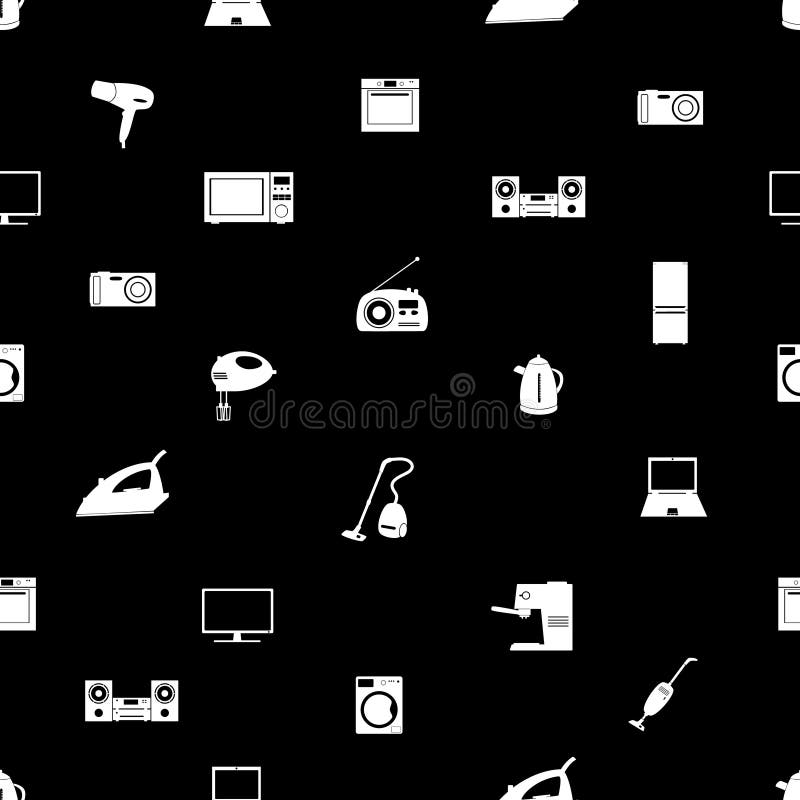 Home Appliances Pattern Stock Illustrations – 2,137 Home Appliances ...