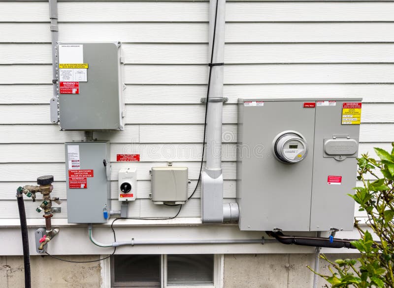 Electrical Connections after Solar System Installation Stock Photo ...