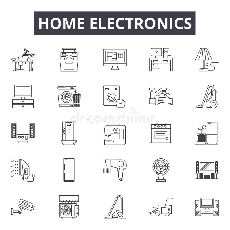 Home Electronics Appliances Circle Infographics Template Concept. Icons ...