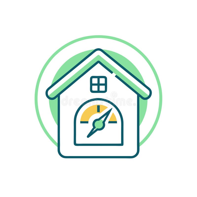 Home Energy Efficiency: Illustration of a House with Energy Performance ...