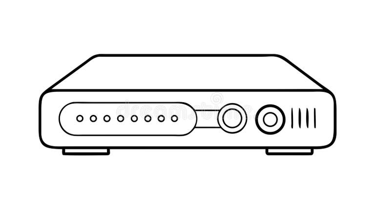 Home Entertainment System Icon: DVD Player & Receiver, Vector Design ...