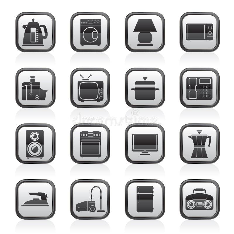 Home equipment icons stock vector. Illustration of hoover - 58303123