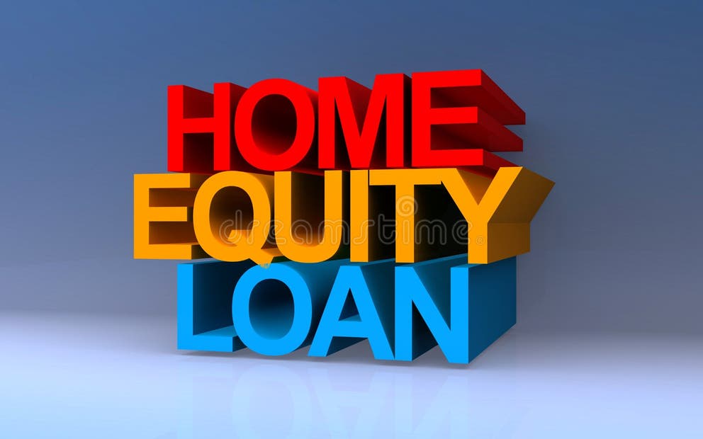 Home equity loan on blue stock illustration. Illustration of buyer ...