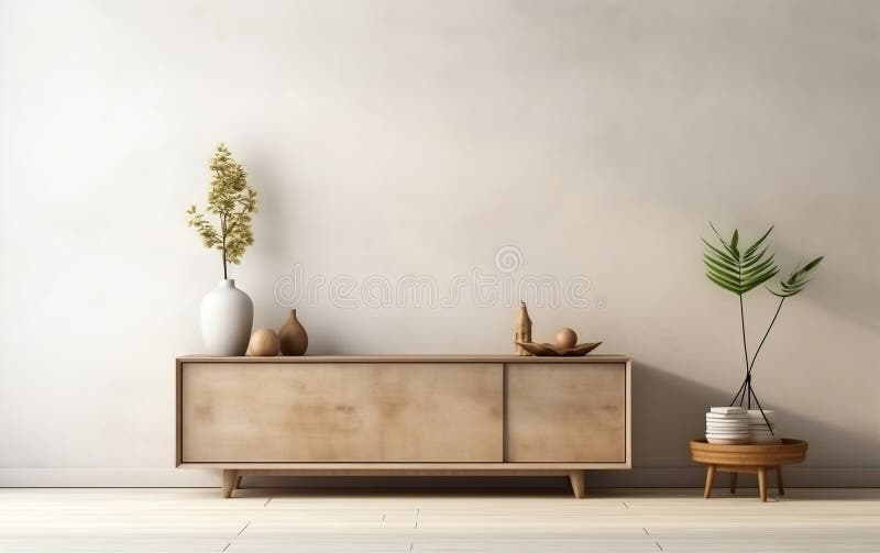 Home Essentials Interior Background with Commode and More. Generative ...