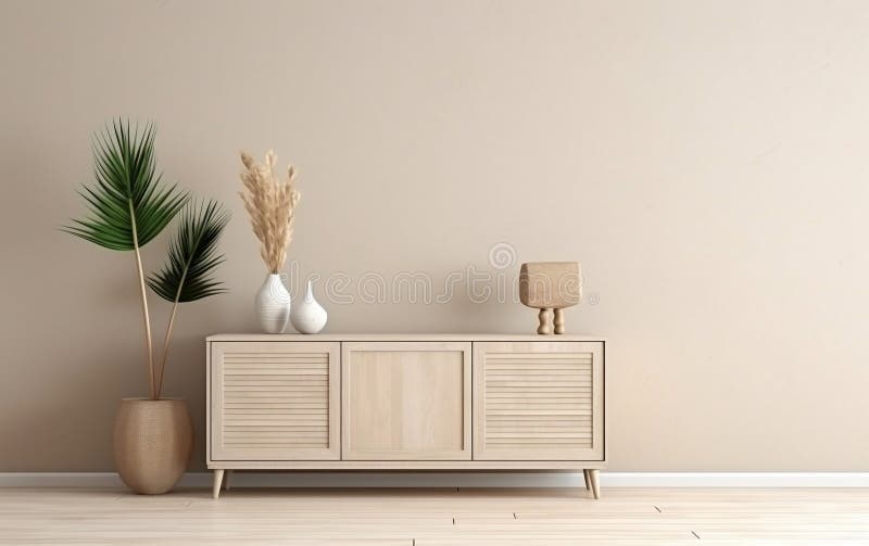 Home Essentials Interior Background with Commode and More. Generative ...