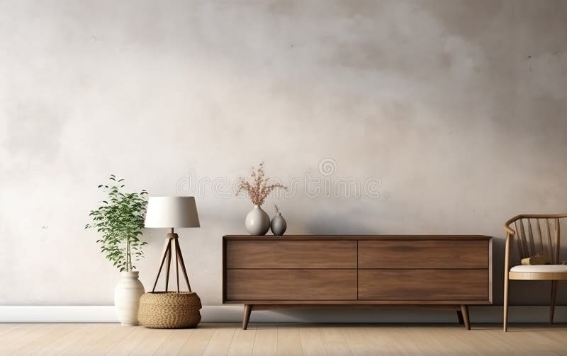 Home Essentials Interior Background with Commode and More. Generative ...