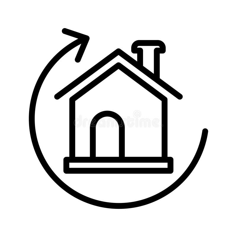 Home exchange icon stock vector. Illustration of house - 226189538