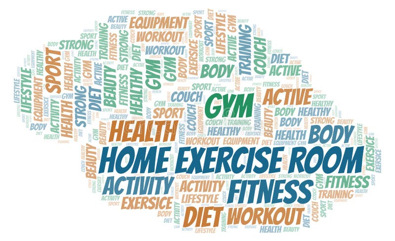 Home Exercise Room Word Cloud Stock Illustration - Illustration of ...