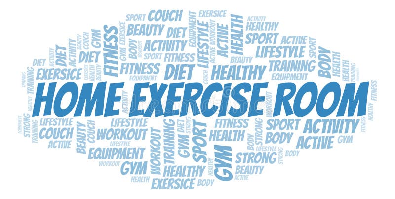 Home Exercise Room Word Cloud Stock Illustration - Illustration of ...