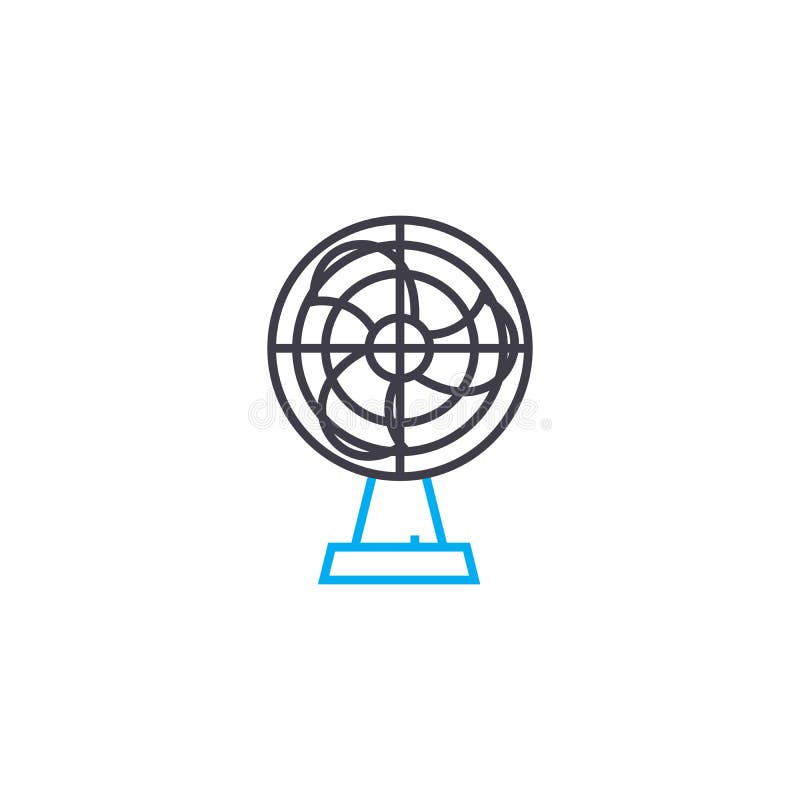 Home Fan Linear Icon Concept. Home Fan Line Vector Sign, Symbol ...
