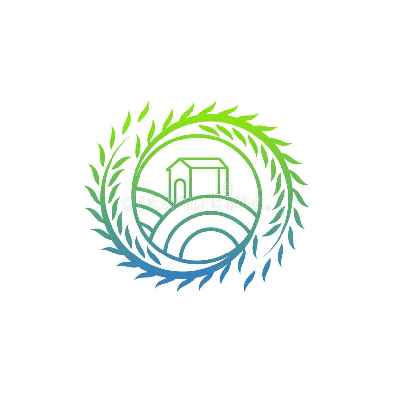 Home Farming Circle Nature Creative Logo Stock Vector - Illustration of ...