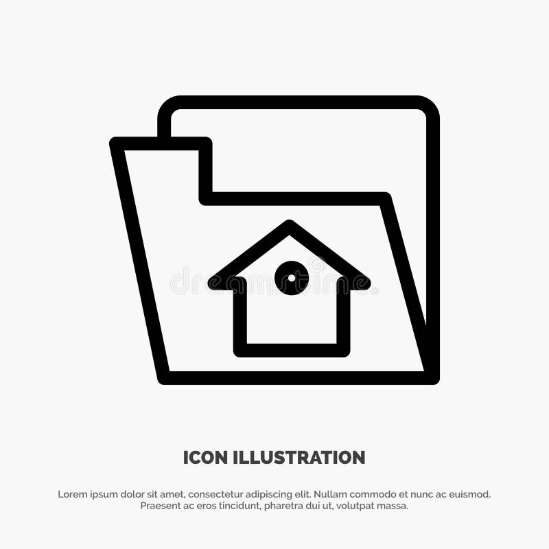 Home, File, Setting, Service Line Icon Vector Stock Vector ...
