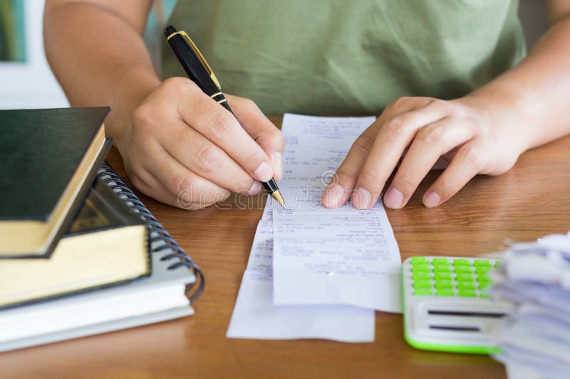 Home financial stock image. Image of accounting, hand - 30786107