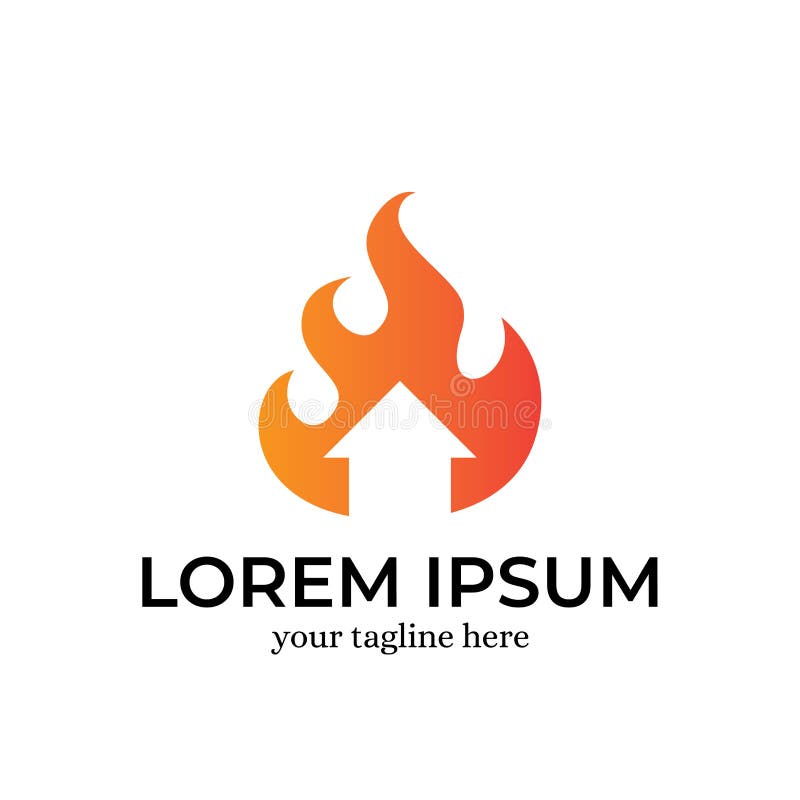 Home Fire Logo Design Template Inspiration - Vector Stock Vector ...