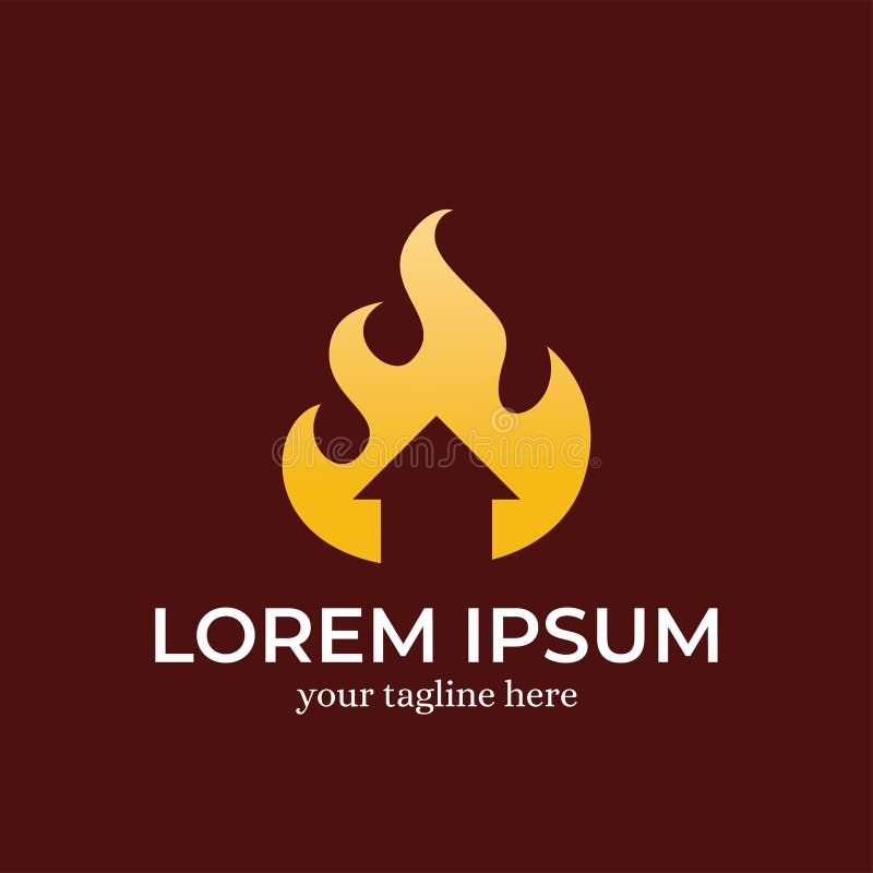 Home Fire Logo Design Template Inspiration - Vector Stock Vector ...