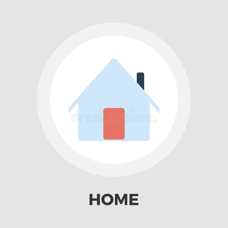 Home flat icon stock vector. Illustration of housing - 92001881