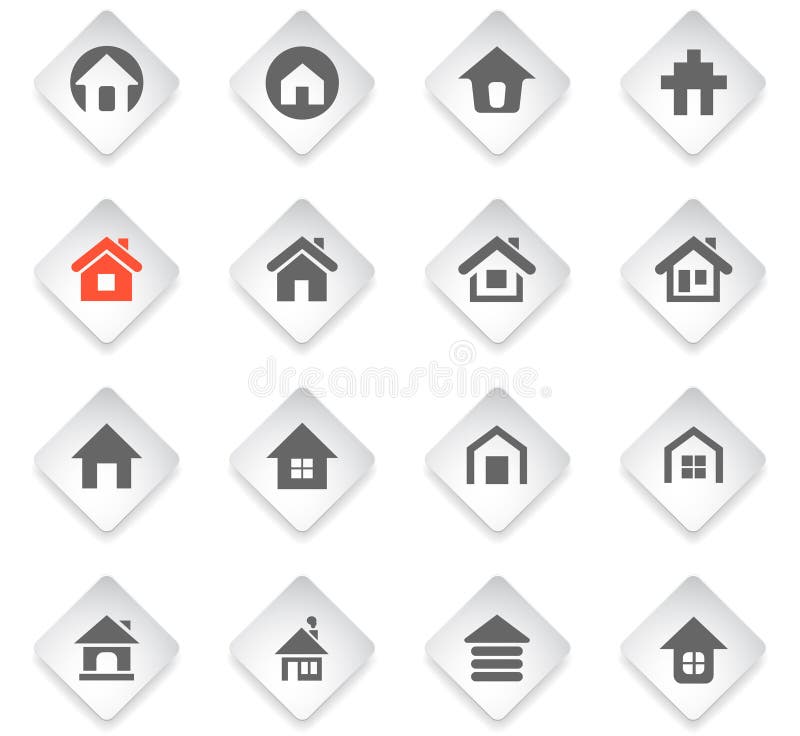Home icon set stock vector. Illustration of shape, icon - 135185769