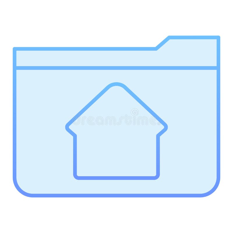Home Folder Thin Line Icon. Folder with House Vector Illustration ...