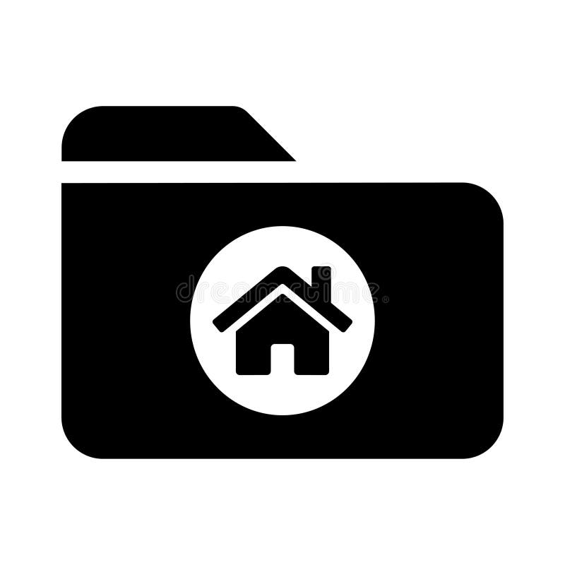 Home folder Icon stock vector. Illustration of house - 198434427