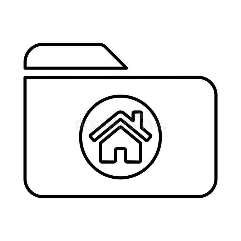 Home folder Icon stock vector. Illustration of house - 256360361