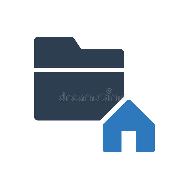 Home Folder Icon - House Data Icon Stock Vector - Illustration of icon ...