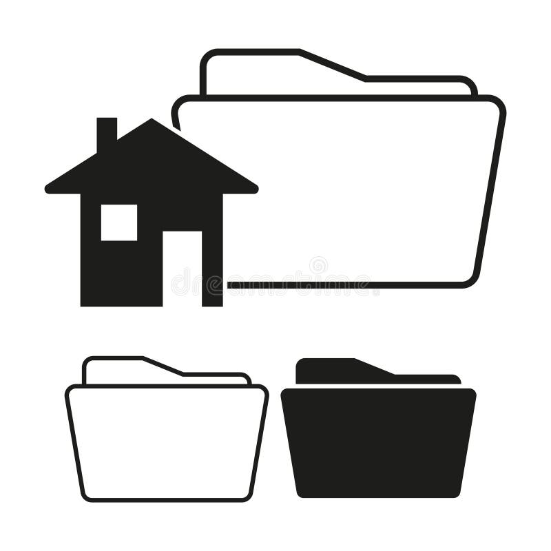 Home Folder Icon. Vector Illustration. EPS 10 Stock Vector ...