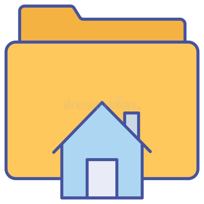 Home Folder Isolated Vector Icon Which Can Easily Modify or Edit Stock ...