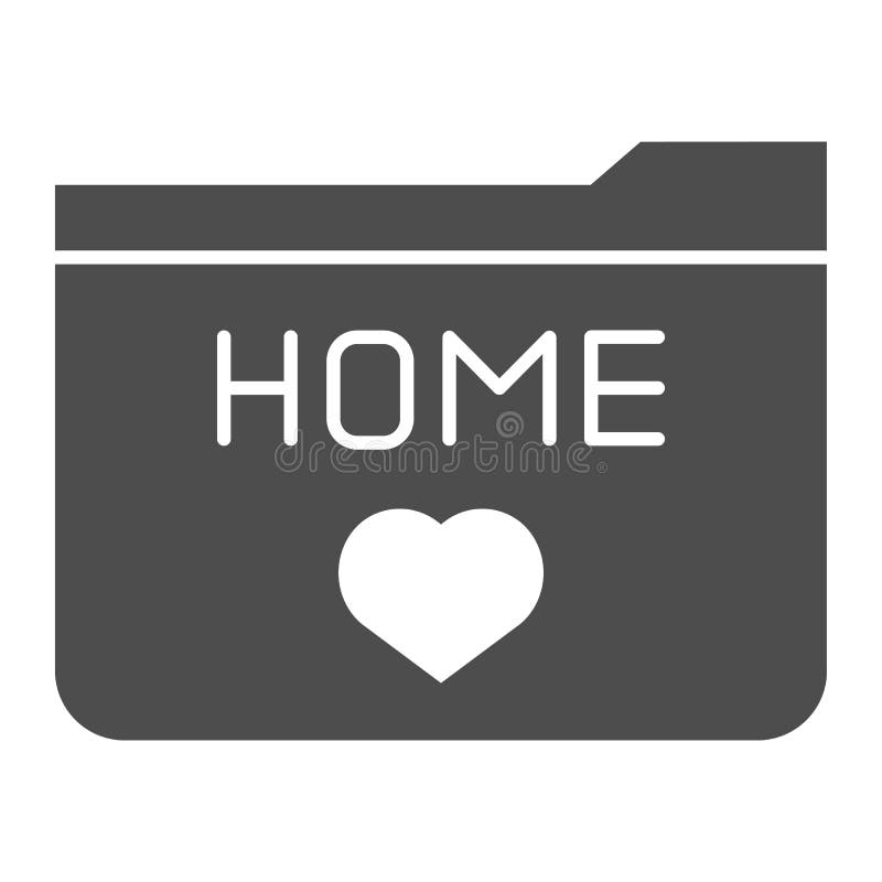 Home Folder Flat Icon. Folder with House Color Icons in Trendy Flat ...