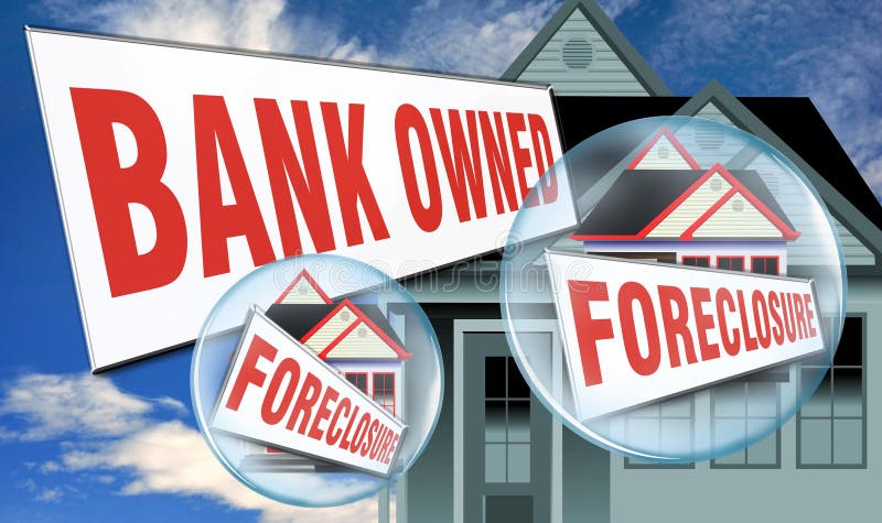 Home foreclosed by bank stock illustration. Illustration of bold - 26503947