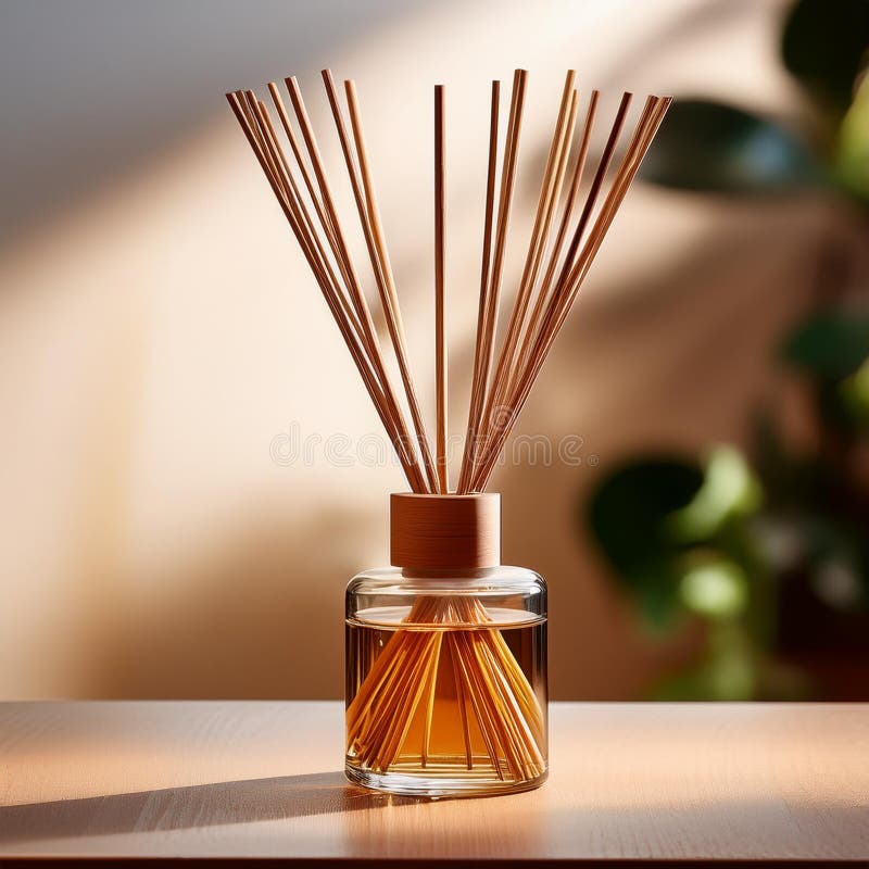 Home Fragrance Diffuser with Wooden Reed Sticks, AI Generated Stock ...