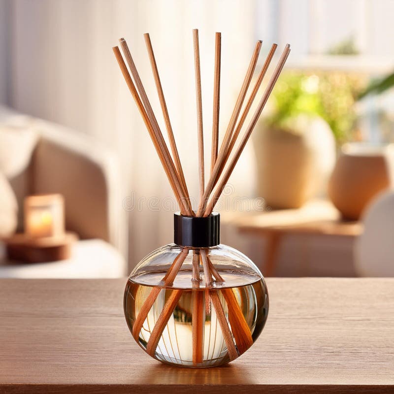 Home Fragrance Diffuser with Wooden Reed Sticks, AI Generated Stock ...
