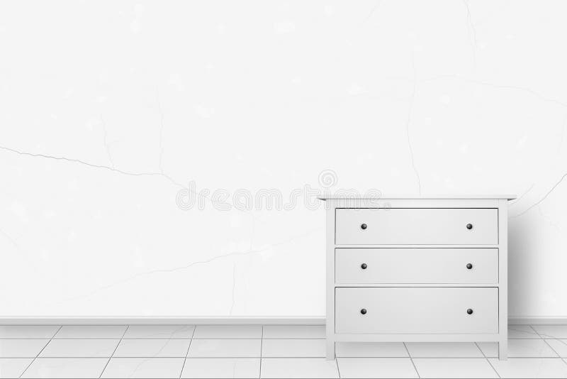 Home Furniture of Interior - Front View Modern White Commode of White ...