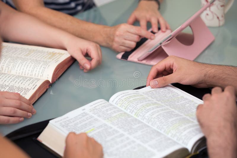 Home Group Bible Study stock image. Image of history - 75975351