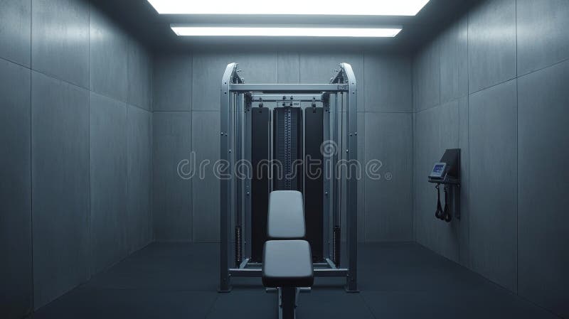 Modern Home Gym Featuring AI Powered Machines for Personalized Fitness ...