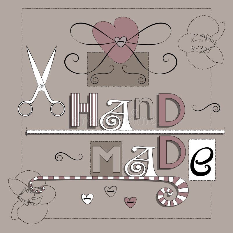 Home and Handmade Decoration Style Vector Background Stock Vector ...