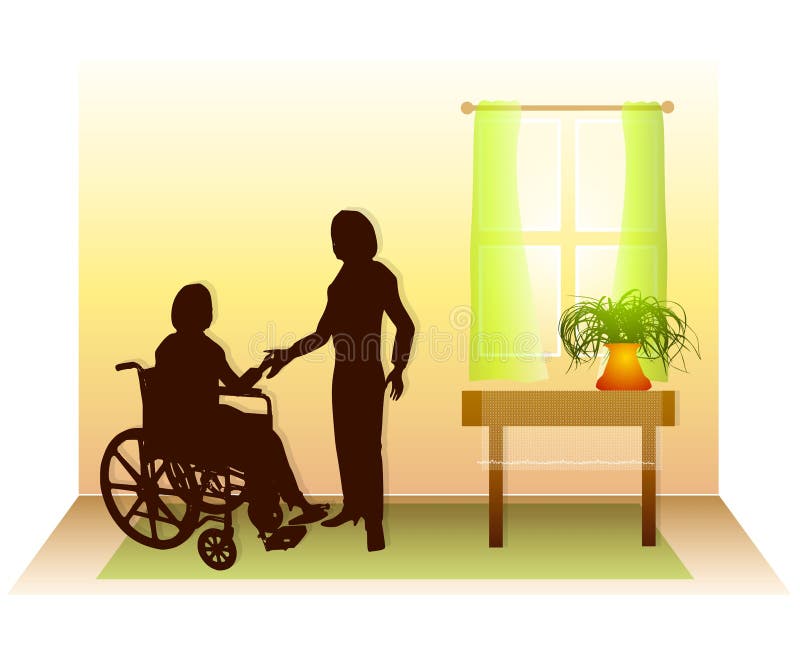 Home Healthcare Care Support 2 Stock Illustration - Illustration of ...