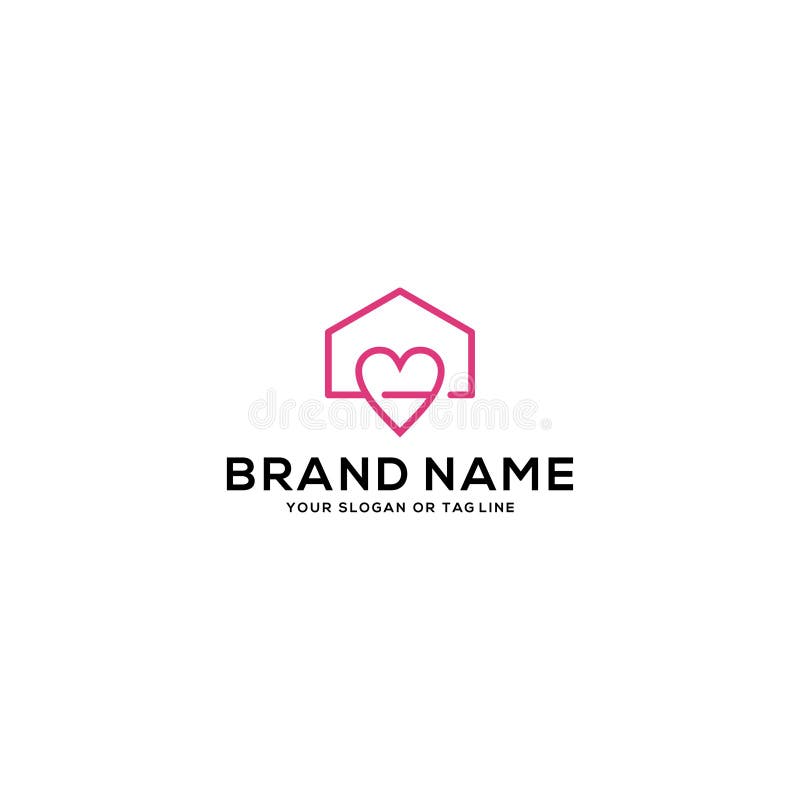Home and Heart Logo Design Vector Stock Vector - Illustration of love ...