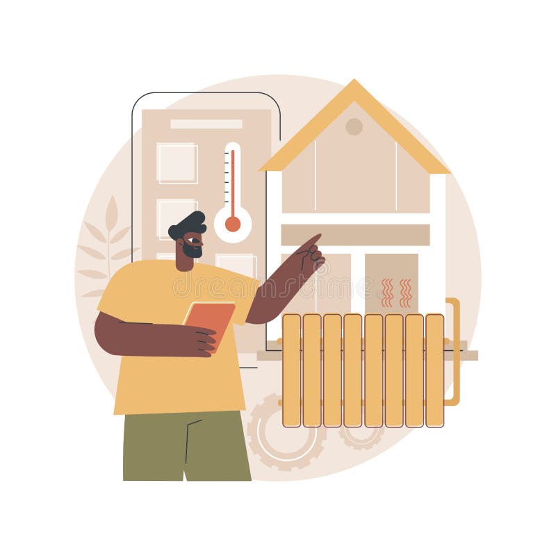 Home Heating Technologies Abstract Concept Vector Illustration. Stock ...
