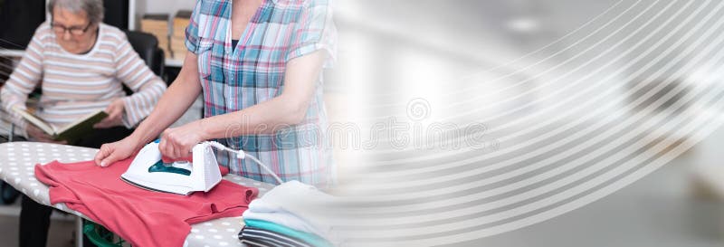 Home Help Concept Panoramic Banner Stock Image - Image of care ...