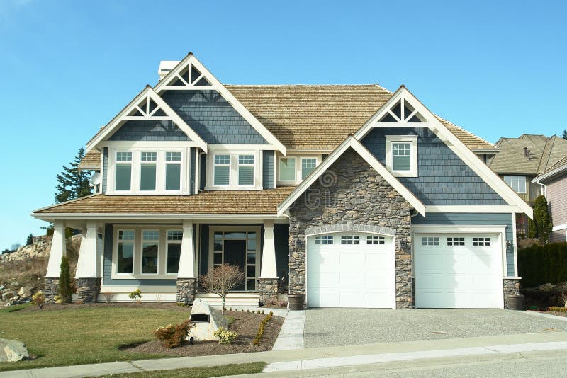 Home House Blue Designer New Stock Photo - Image of builder, blue: 4438194