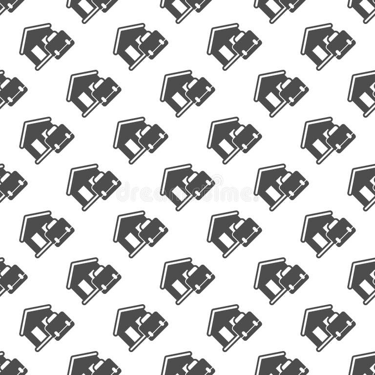 Home House and Briefcase Solid Seamless Pattern, Remote Work Theme ...