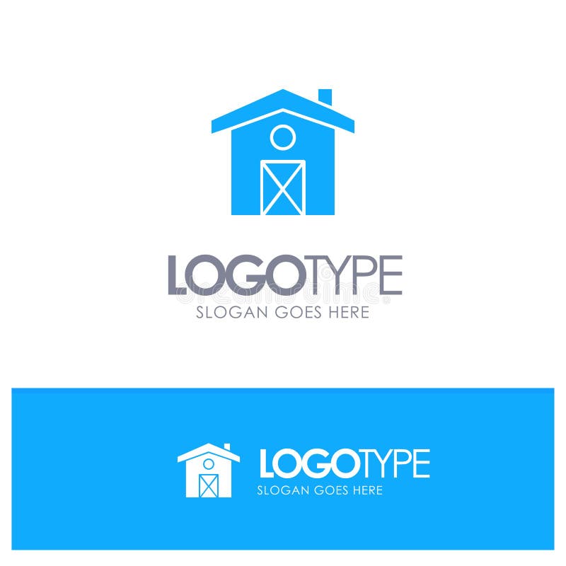 Home, House, Canada Blue Solid Logo with Place for Tagline Stock Vector ...