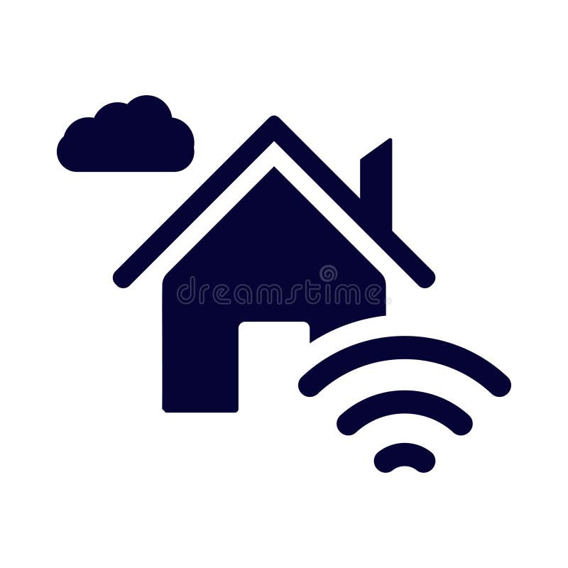 Home, House, Cloud, Wifi, Home Cloud Technology Icon Stock Vector ...
