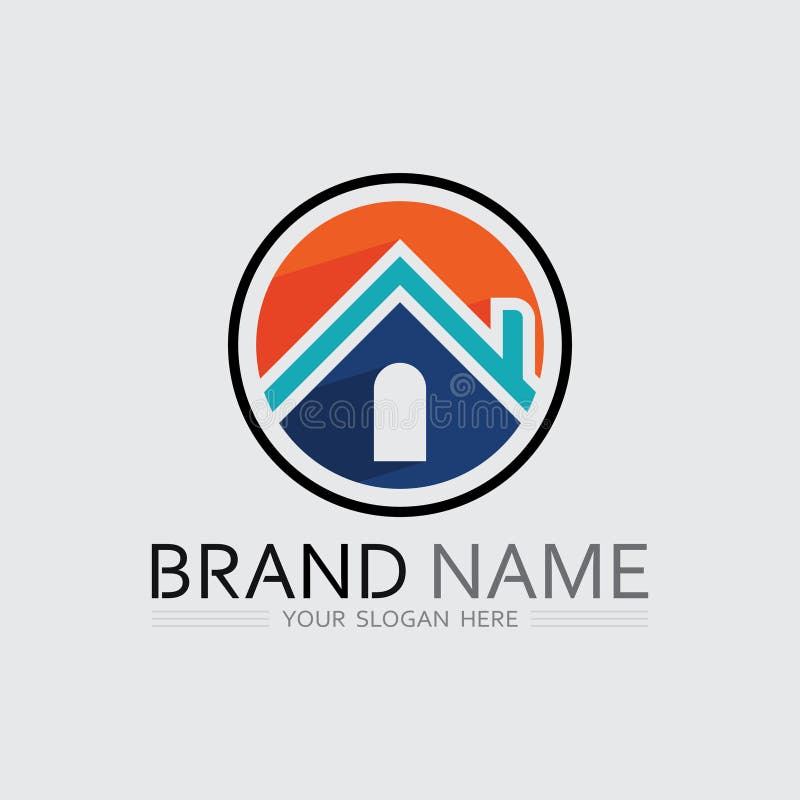 Home and House Icon Logo Design Illustration Stock Illustration ...