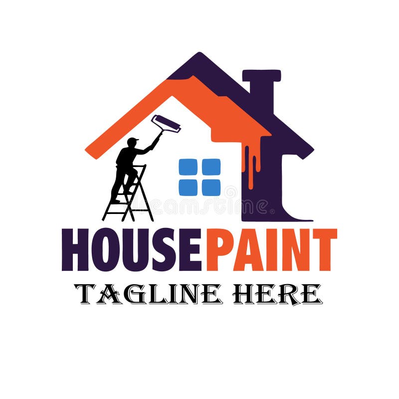 Home House Paint Painting Logo Design Vector Illustration Template ...